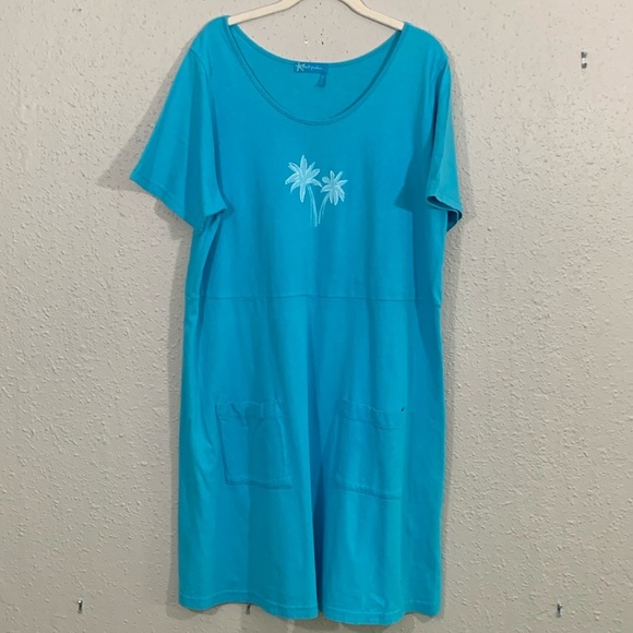 fresh produce | Dresses | Fresh Produce Turquoise Palm Tree Print 0 ...